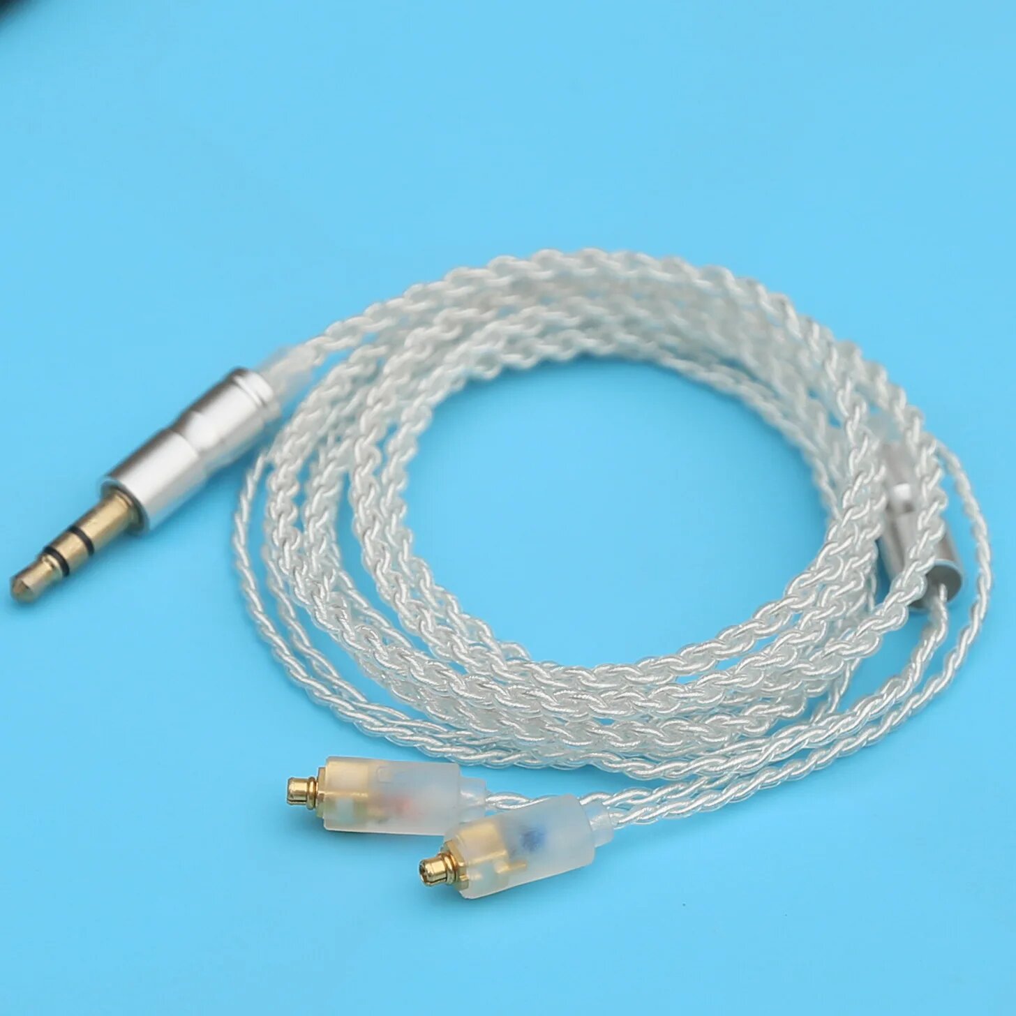 Штекер 3,5 мм для наушников, кабель MMCX для самостоятельной сборки, 4-жильный Transparent