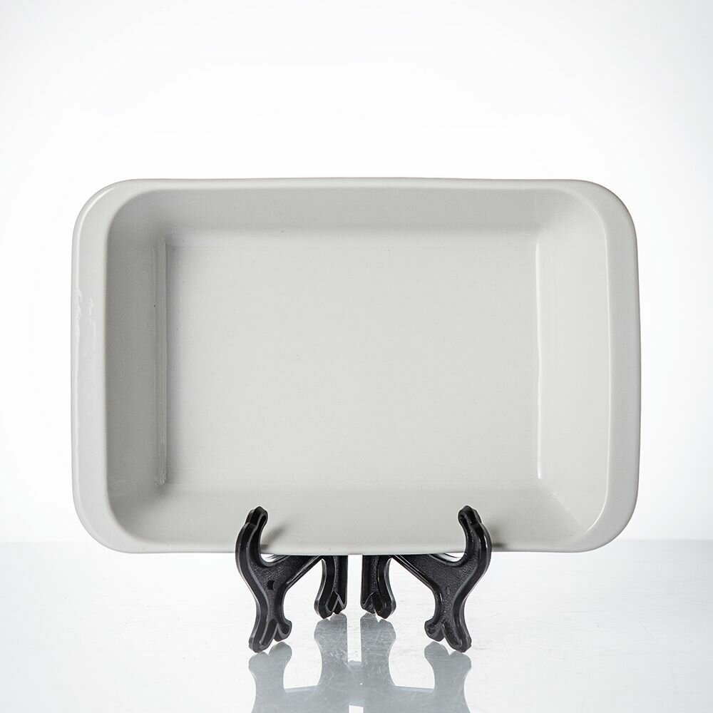 Лоток фарфоровый прямоугольный для приготовления 650мл. Белый, Дулево