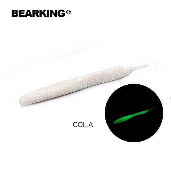 BEARKING Силиконовые приманки для рыбалки 10 см 2,7 г 10 шт Белый, COL.A