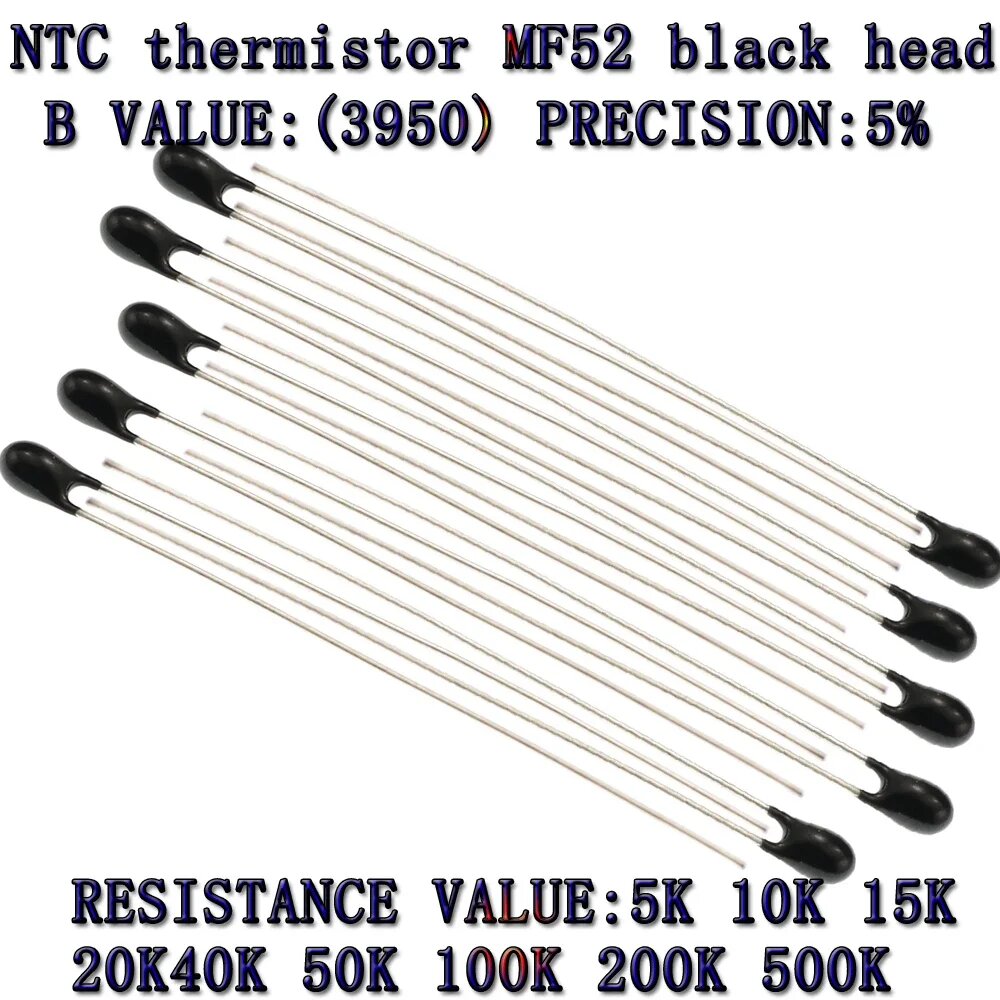 Термисторы NTC MF52AT 3950-40K(5percent) 10 шт.