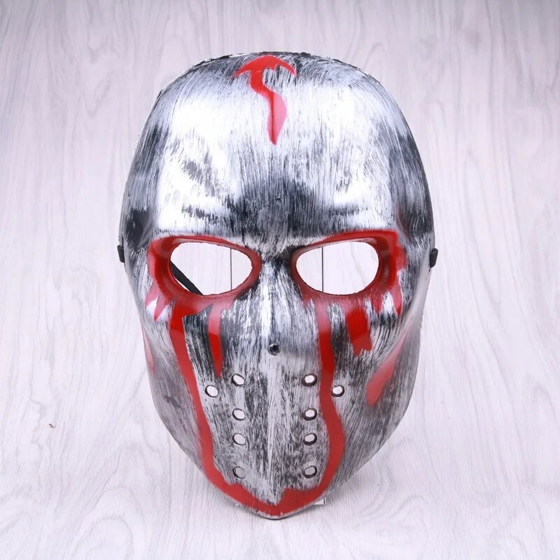 Пластиковая маска призрак Серебряный, серебристый