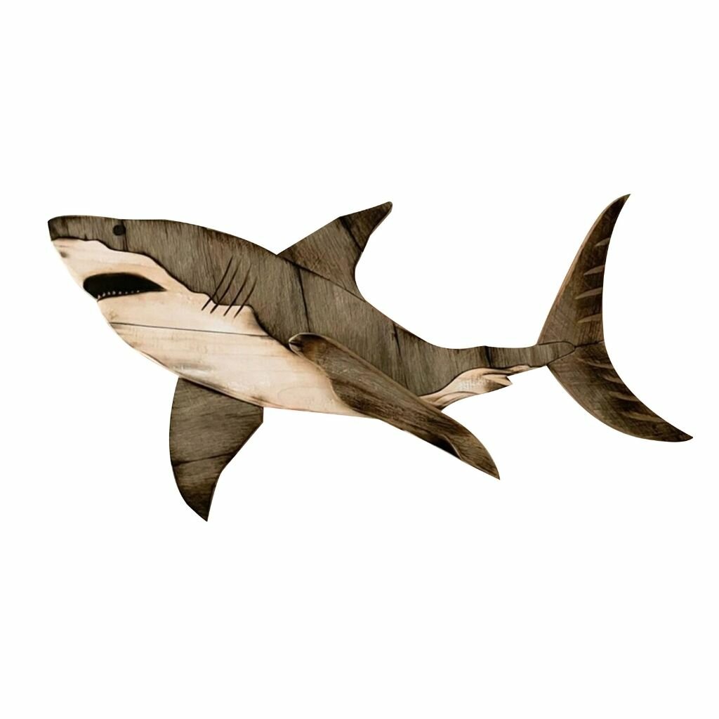 Деревянные статуэтки морской рыбы и кита для декора стен в гостиной или спальне, - 3