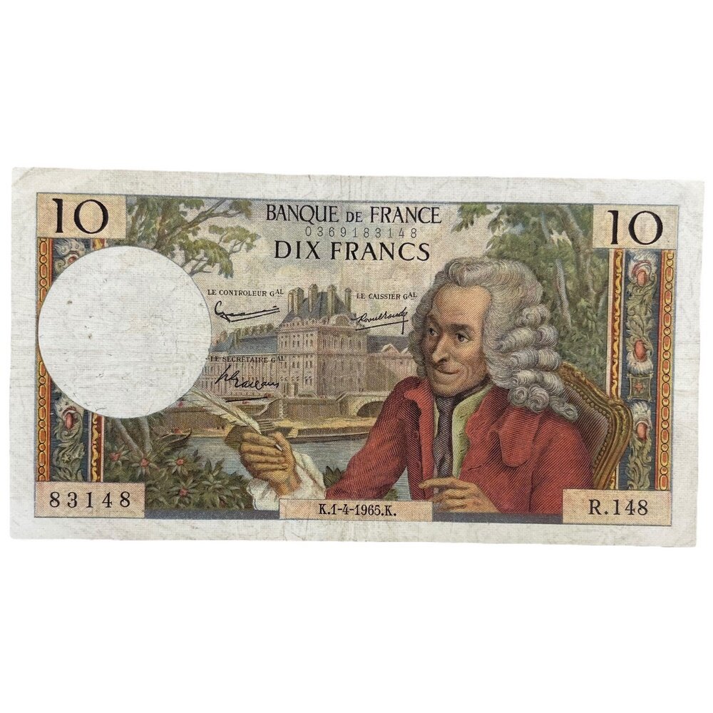 Франция 10 франков 1965 г. (1.4.1965 K) (Серия R.148)