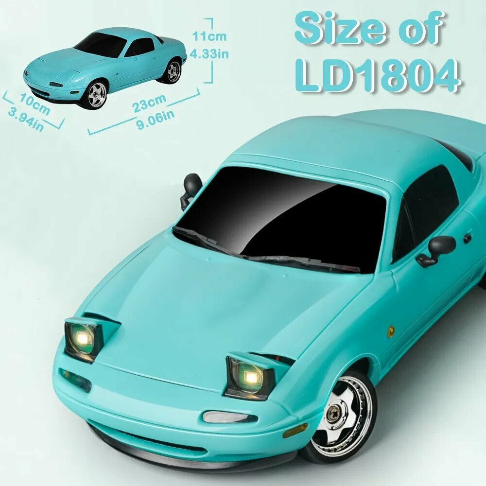 LDR/C LD1804 Машинка на пульте управления для дрифта, Mazda MX-5 Модель, 1/18, 2WD, 2.4GHz,3 канала