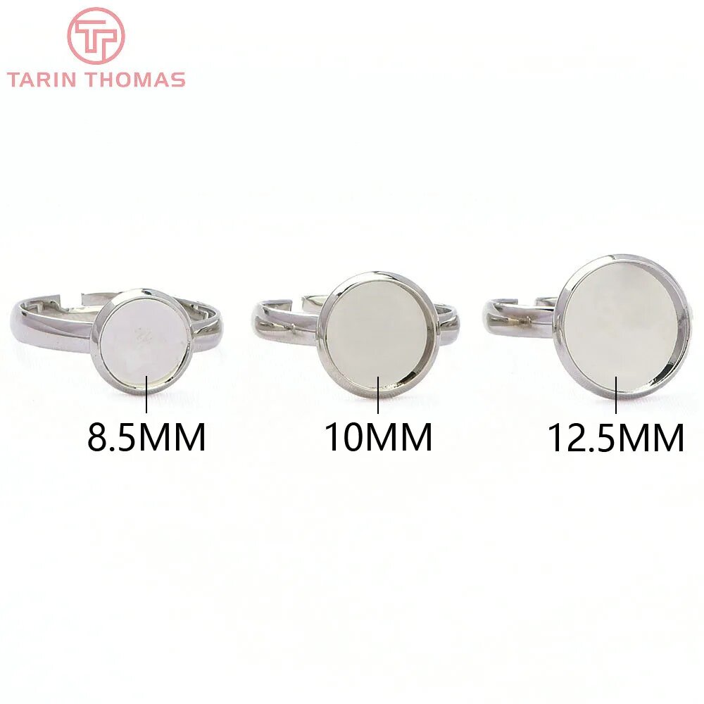 Латунные бусины с кабошоном TARIN THOMAS, 6 шт, золотые, 19,5 мм