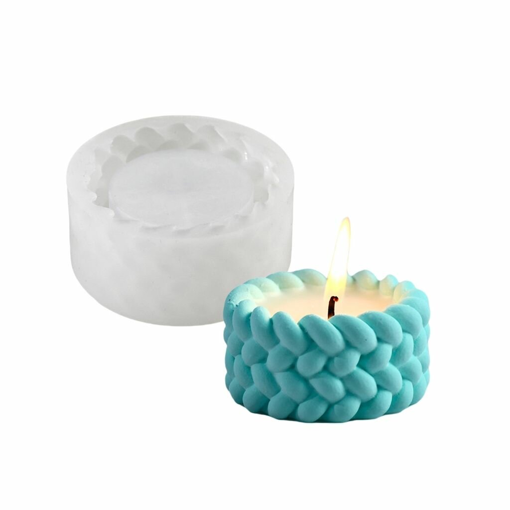 Плетеные веревочные силиконовые формы для эпоксидной смолы, подсвечники, кашпо