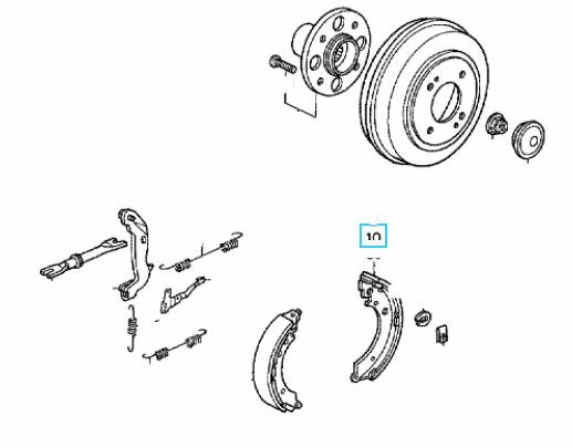 Комплект башмака, задн. Тормоз (Оригинал)