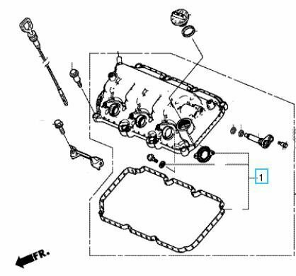 Комплект прокладок клапанной крышки передней ГБЦ; Артикул Honda/Acura: 120305G0000 (Оригинал)