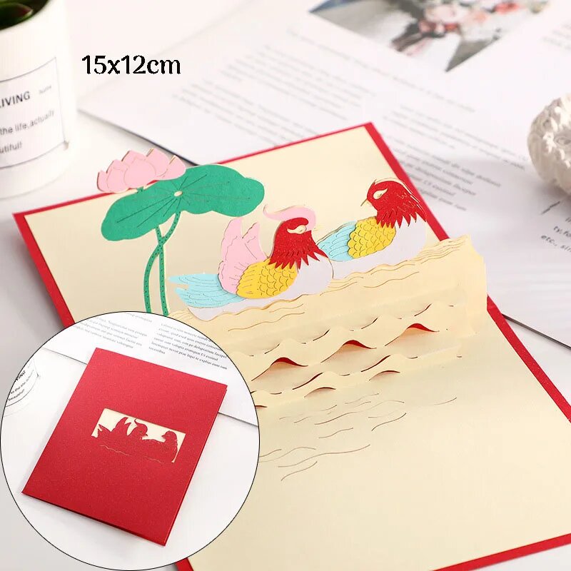 3D открытка WEHRPARTY Красный, Style 14