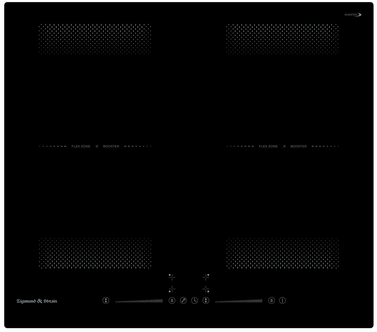 Электрическая варочная панель Zigmund & Shtain CI 62.6 B 59 см, 4 конфорки стеклокерамика, черный