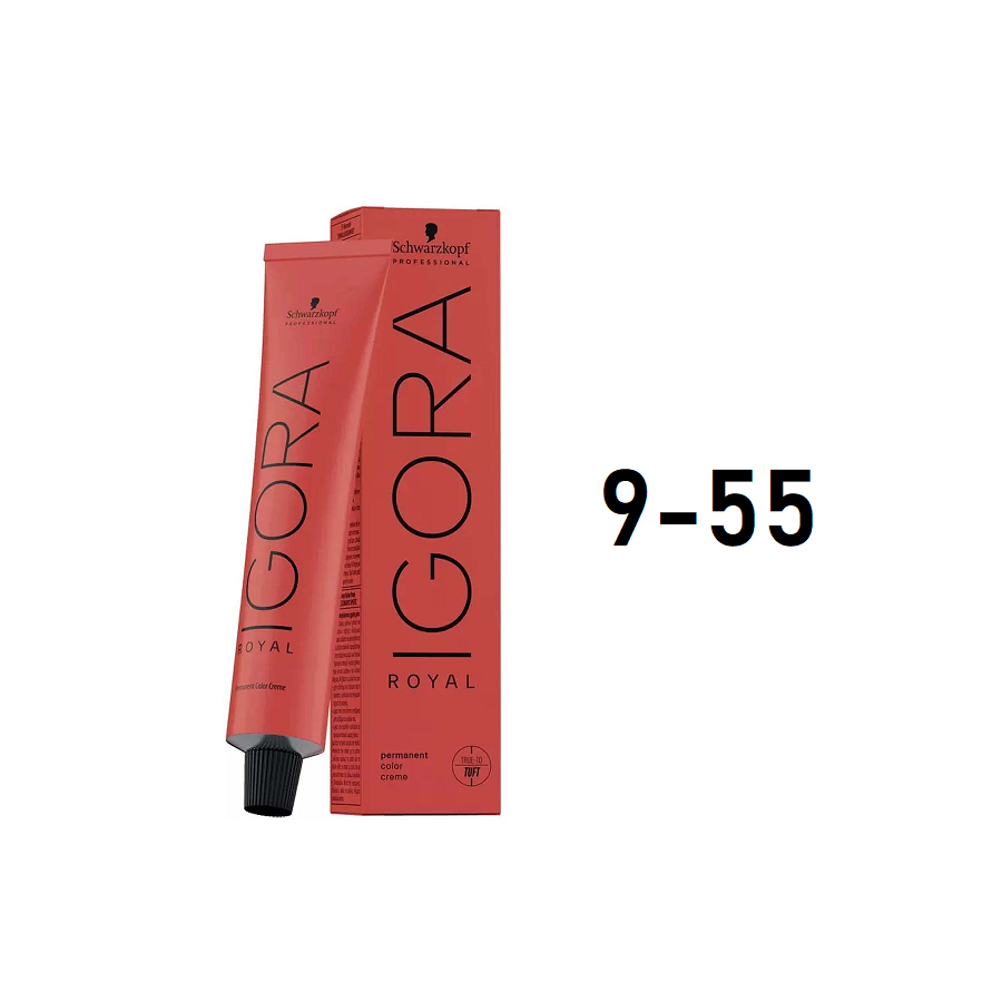 Schwarzkopf Professional Schwarzkopf Igora Royal 9-55 - Перманентный краситель блонд золотистый экстра 60 мл