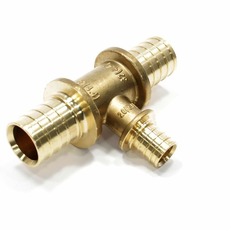 Тройник 32-20-32, General Fittings 3400, 13, надв. гильза-надв. гильза, латунь