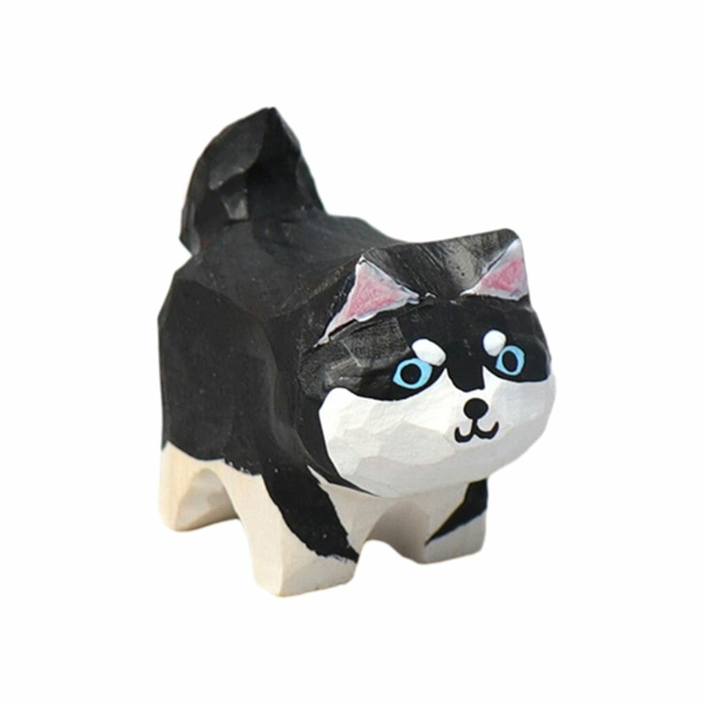 Внутренняя отделка, Ручная резьба по дереву - фигурка хаски