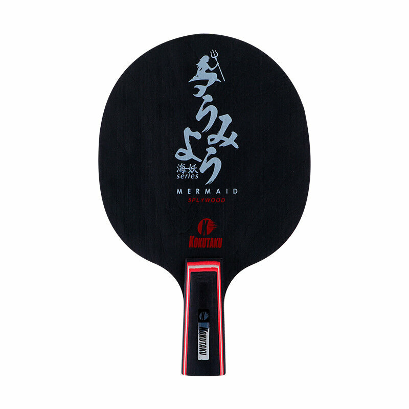 Ракетка для настольного тенниса KOKUTAKU "Kraken", черная, из ели павловнии