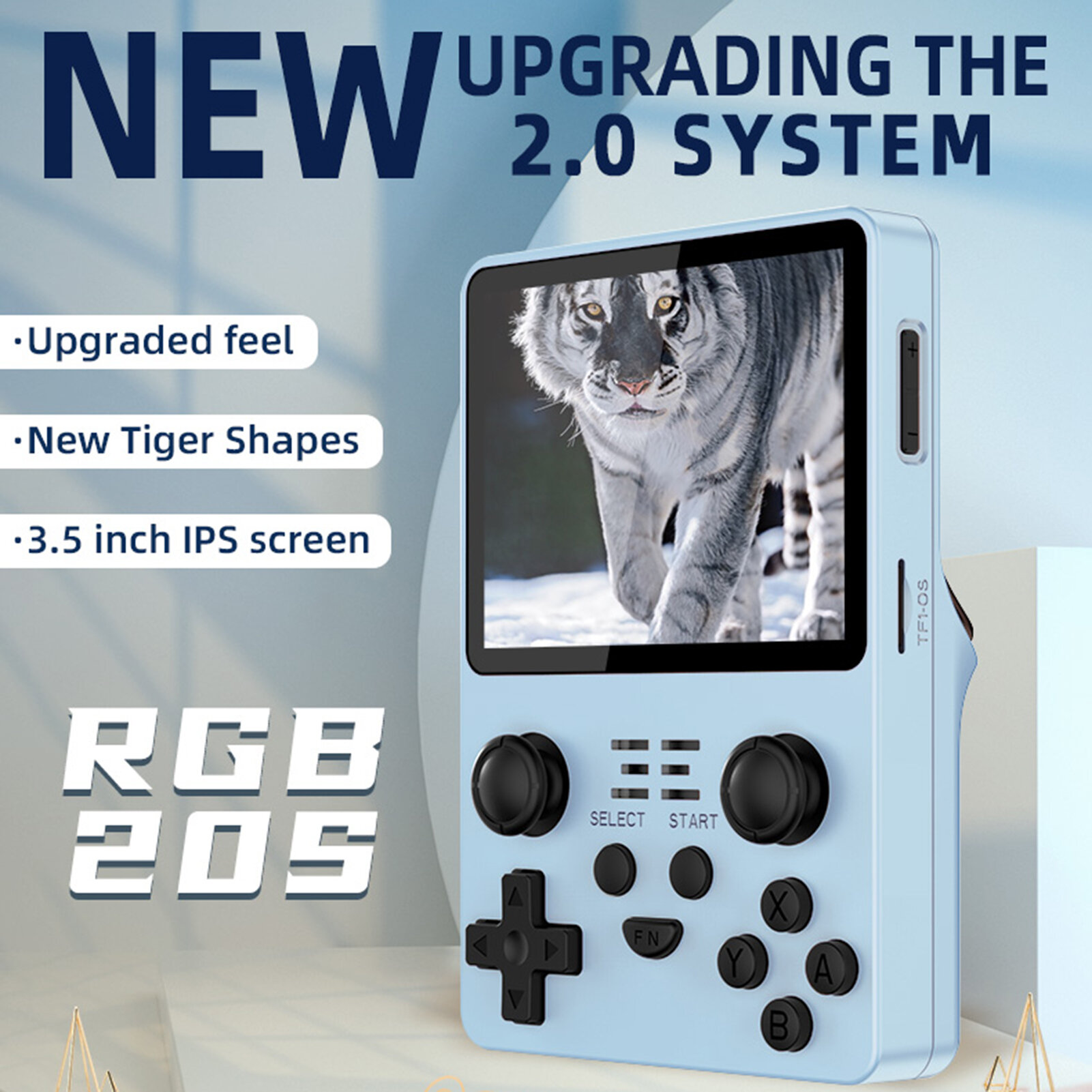 Портативная игровая консоль Powkiddy, 3.5-дюймовый IPS-экран HD, открытая ОС, 64-битные 3D-эмуляторы, долгое время работы, двойной слот для карт.