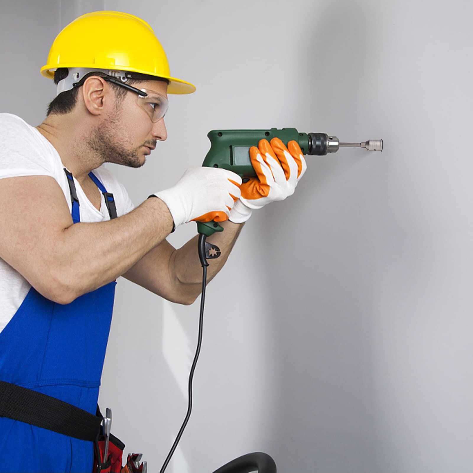 9 шт, сверло для кольцевой пилы по бетону с хвостовиком 30 мм, 40 мм, 65 мм, 80 мм, 100 мм, набор бит для открывания отверстий