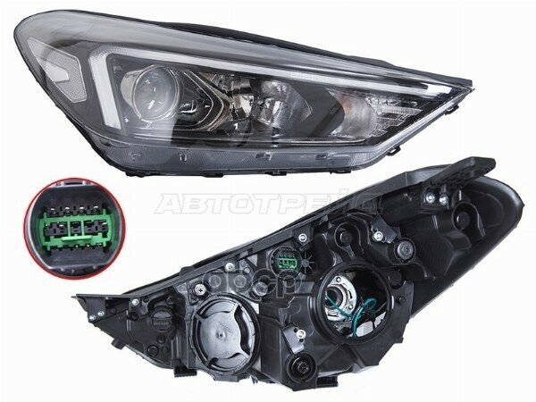 Фара Hyundai Tucson 18-21 (Справа/ Галоген/ ДХО/ С электрокорректором) Sat арт. ST-121-1115RLD