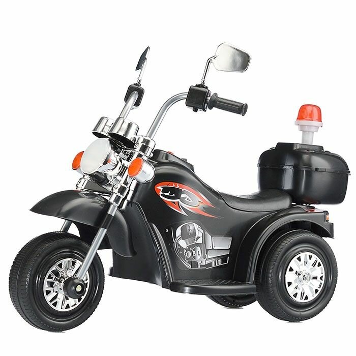 Электромотоцикл Oubaoloon детский "Чоппер", 1 мотор 20 ВТ, черный (R0001)