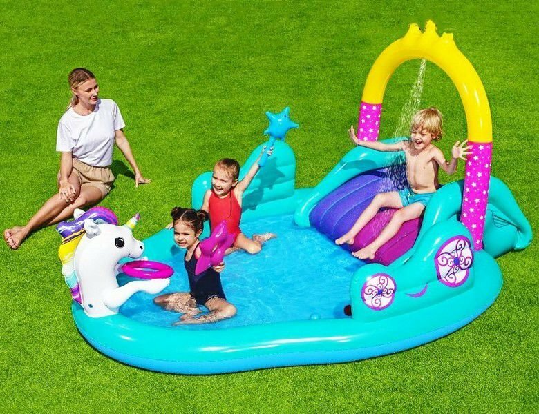 Надувной игровой центр Волшебный единорог, 274х198х137 см, от 2 лет, BestWay, 53097