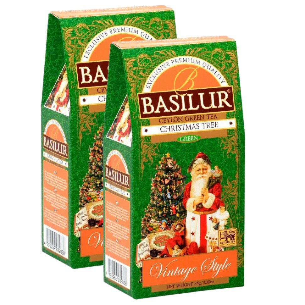 Чай зеленый Базилур Рождественская ель 85 грамм 2 штуки