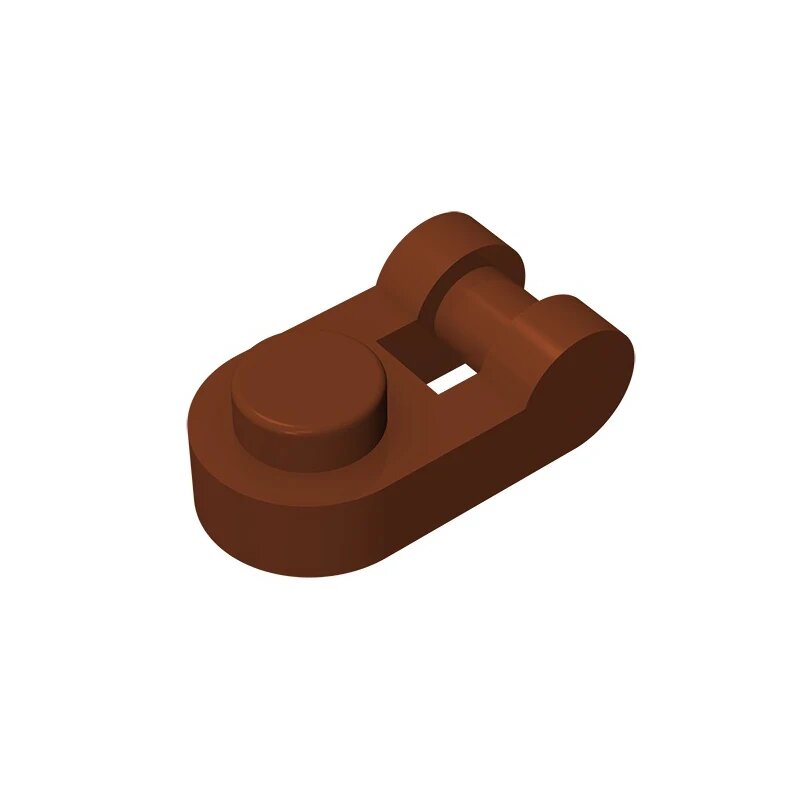 Брикс Круглая пластина 1x1 с ручкой, Коричневый