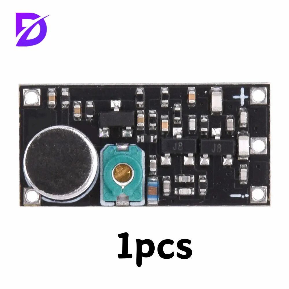 Миниатюрный модуль FM-передатчика с микрофоном, 2-12 В постоянного тока, 5 шт./1 шт.