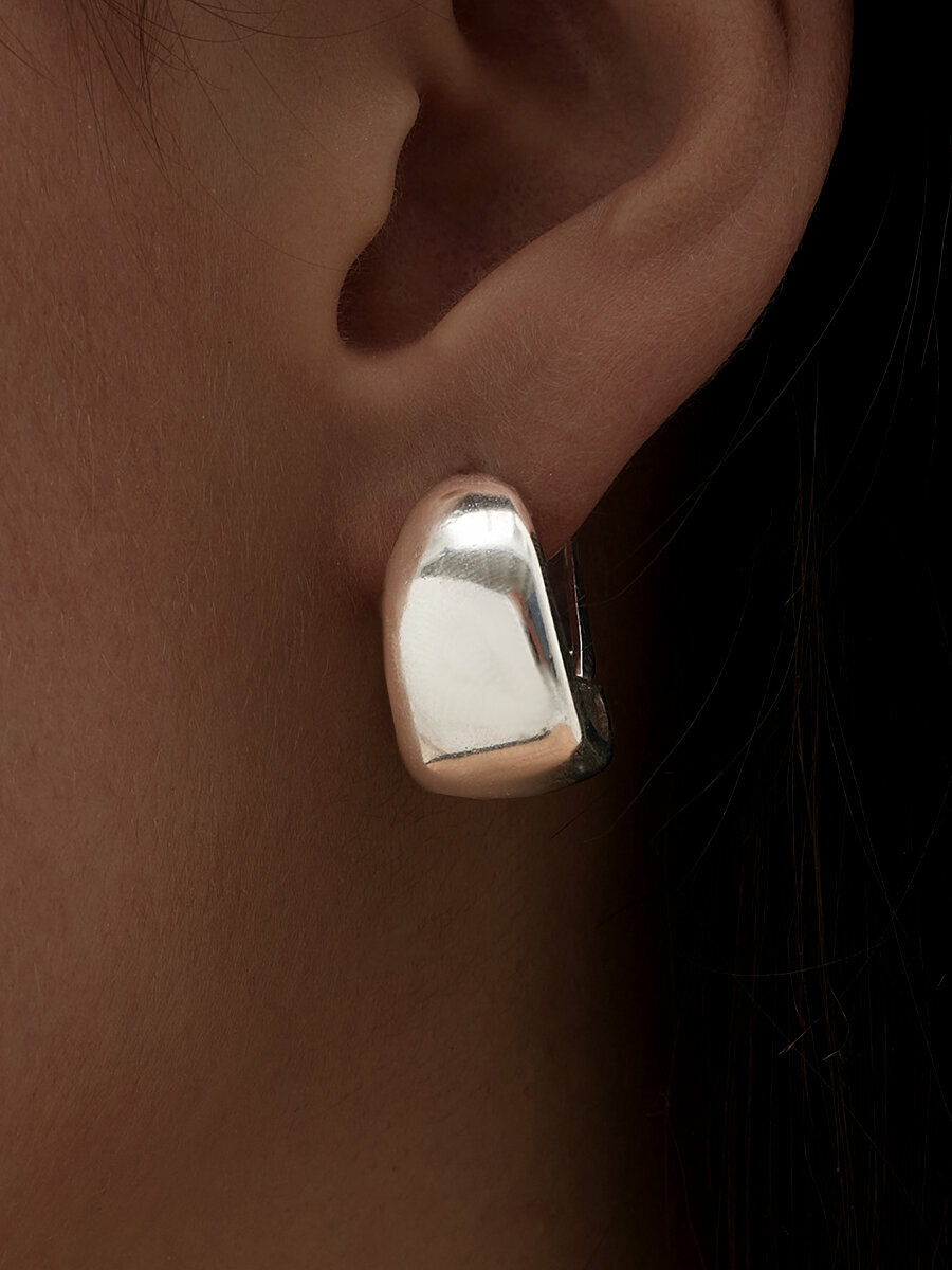 Серьги, серебро, 925 проба, родирование