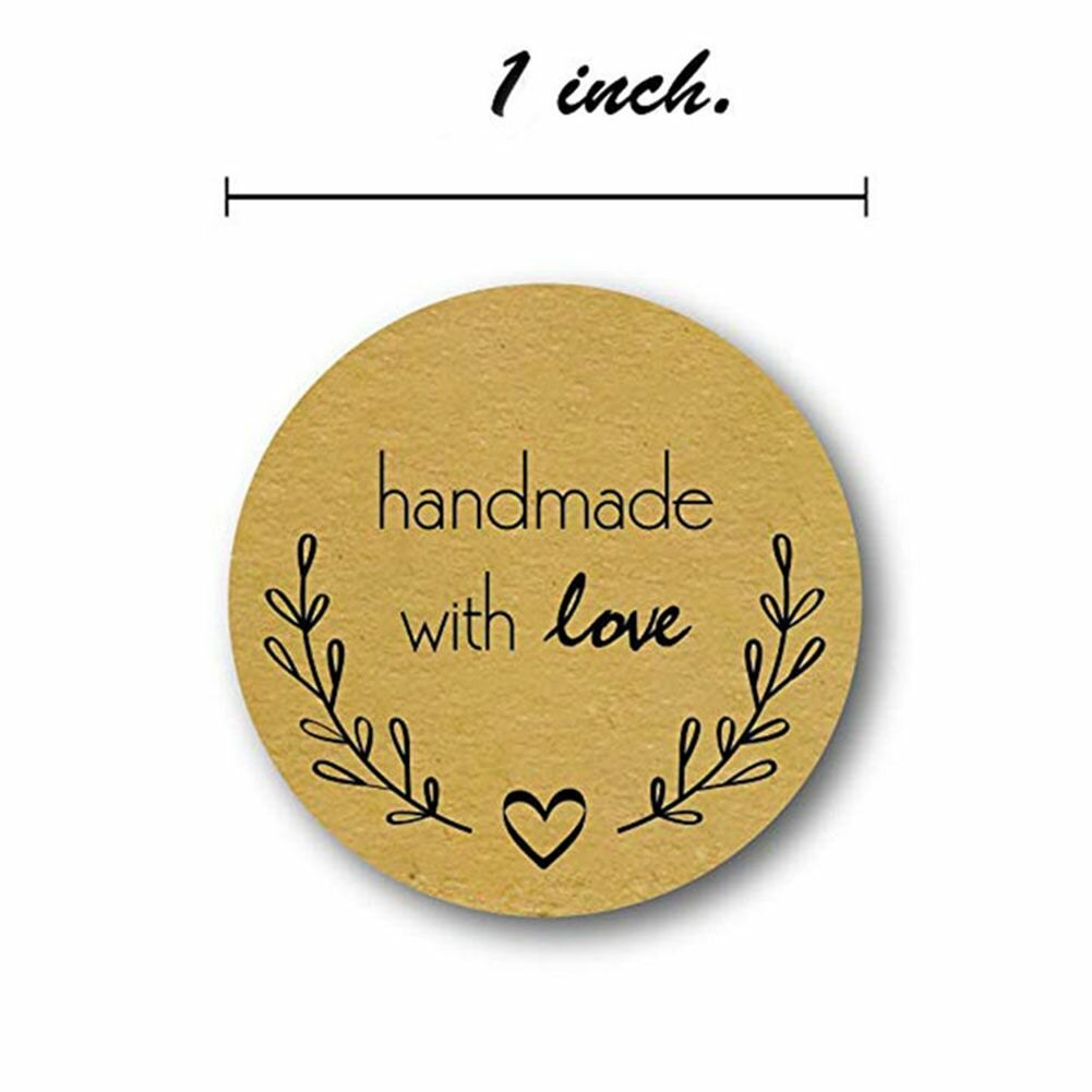 500 шт круглые этикетки из крафт-бумаги, самоклеящиеся наклейки, подарочные бирки, наклейки с буквами из крафт-бумаги, декоративные бумажные этикетки для вечеринки, свадьбы, поделок своими руками
