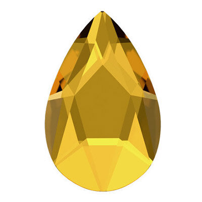 Страз клеевой 2303-JY57 кристалл 14x9 мм ярко-желтый Sunflower 292 в пакете для рукоделия