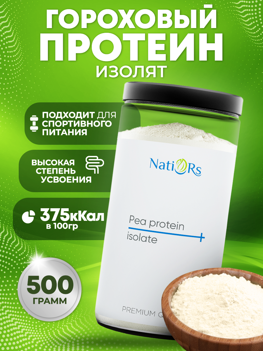 Гороховый протеин изолят 85% (белок для суставов и связок) Natiors, 500 гр