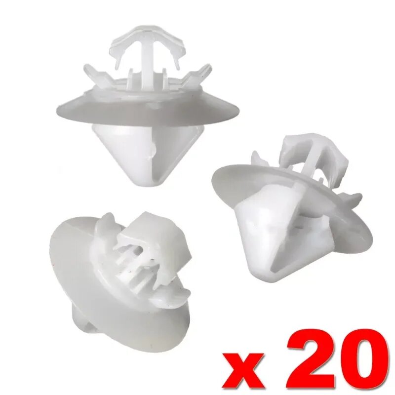 20 шт, зажимы для молдинга боковой двери, подходящие для Citroen, пластиковая полоса с отбойником 856560