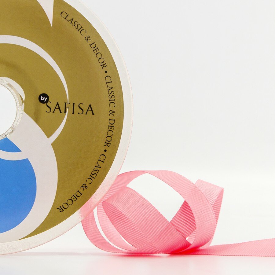 Лента репсовая SAFISA, 10 мм, 25 м, цвет 06 розово-персиковый