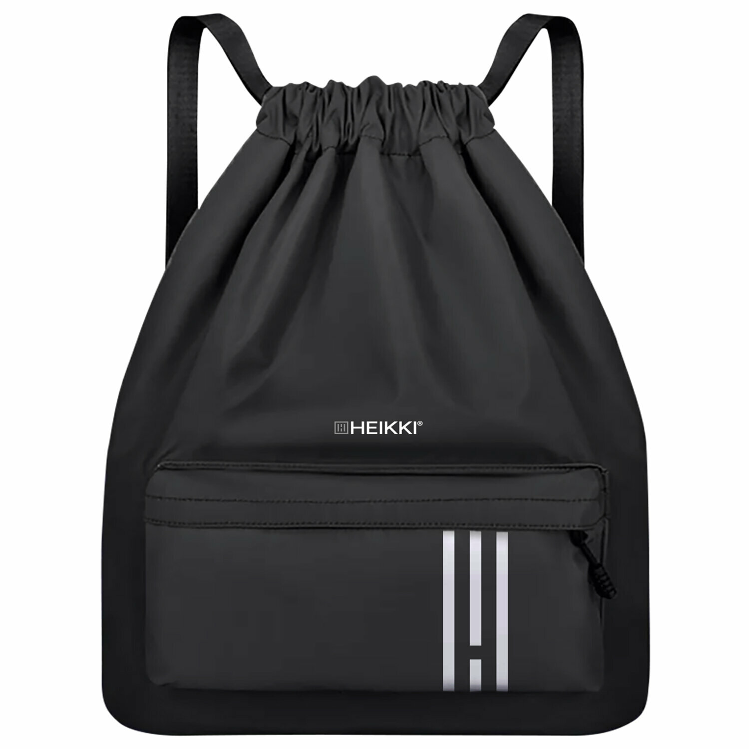 Рюкзак спортивный мешок HEIKKI CASUAL (хейки) с дополнительным карманом, 44х34 см, "Stripe", 273458