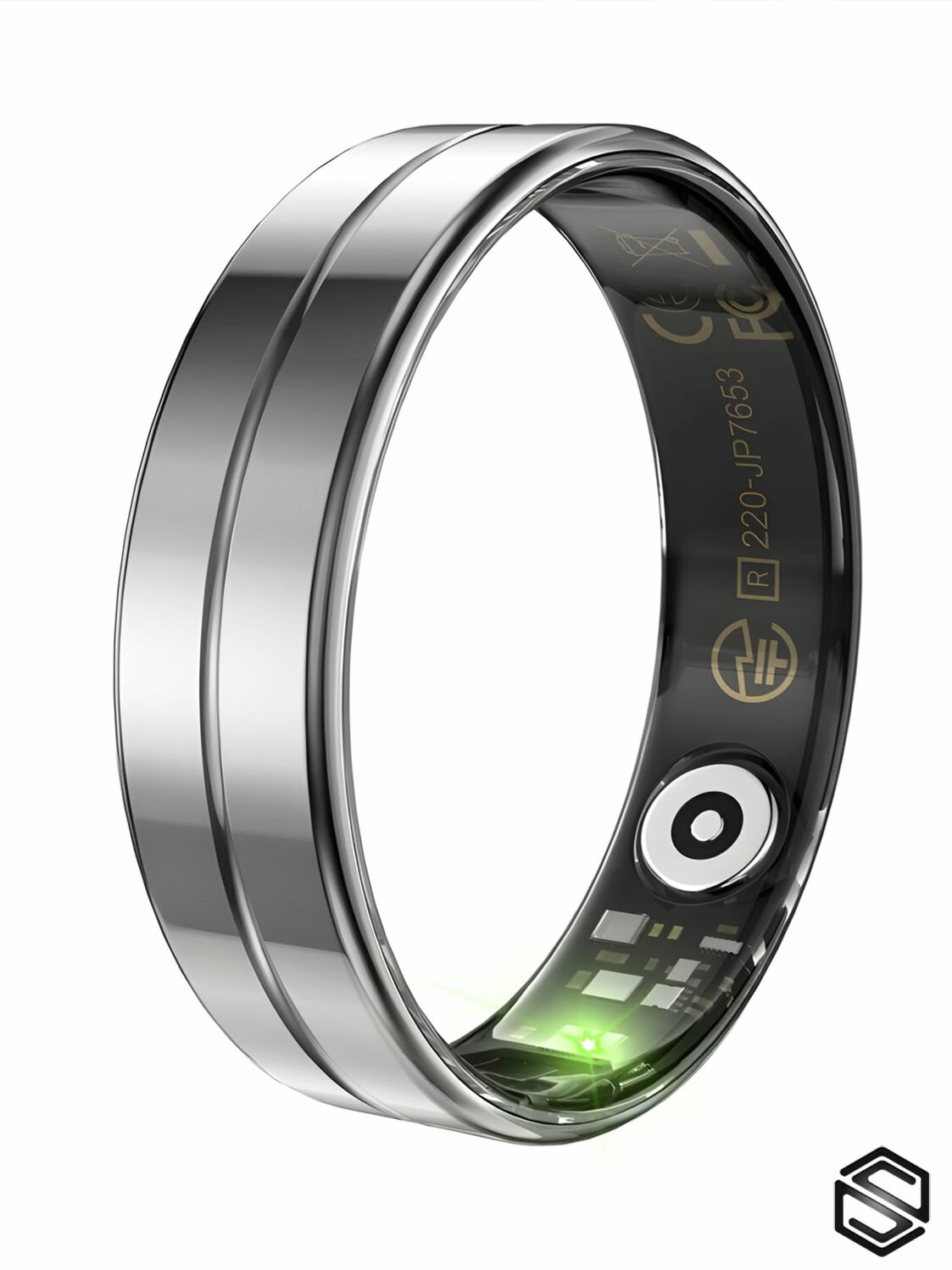 Умное кольцо HerzRing Slim Sport (Цвет серебро внутренний диаметр кольца 21,6 мм)