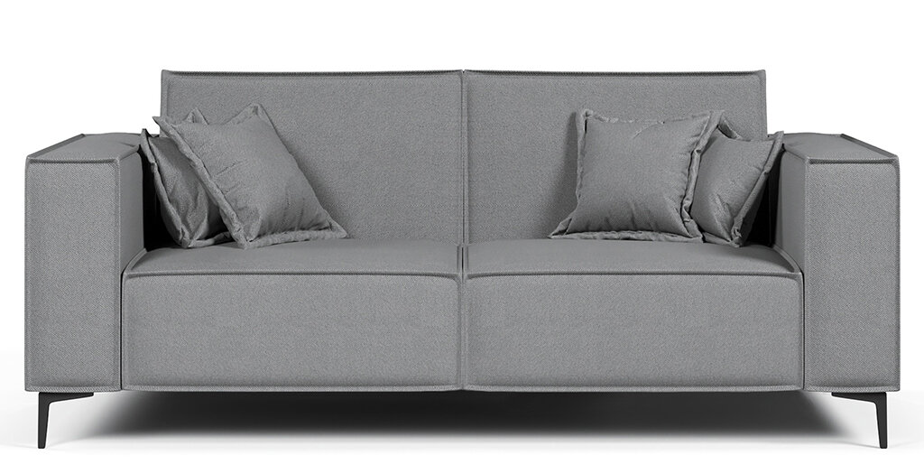 Диван-кровать Авиньон Мини, 180х95х90 см, велюр Gray, механизм Софа, прямой диван раскладной