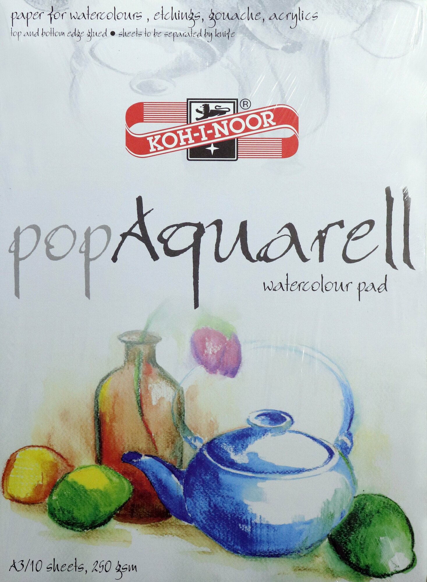 Бумага для акварели, чернил и красок на водной основе, 10 листов, А3