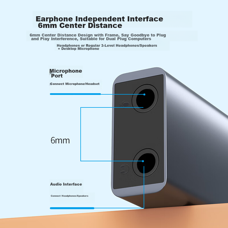 Biaze USB External Sound Card Plug-And Converter, Computer Laptop Desktop to 3.5mm Audio Interface Headphone Microphone PS4 Connection Speaker Converter Y24