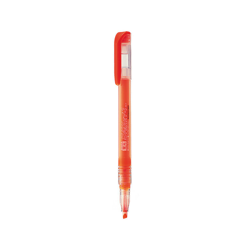 ZEBRA Brand (ZEBRA) Transparent Core Liquid Highlighter, SPARKY Series Single-Color Line Marker, Colored Journal Pen, Student Highlighting Pen, WKP1, Orange