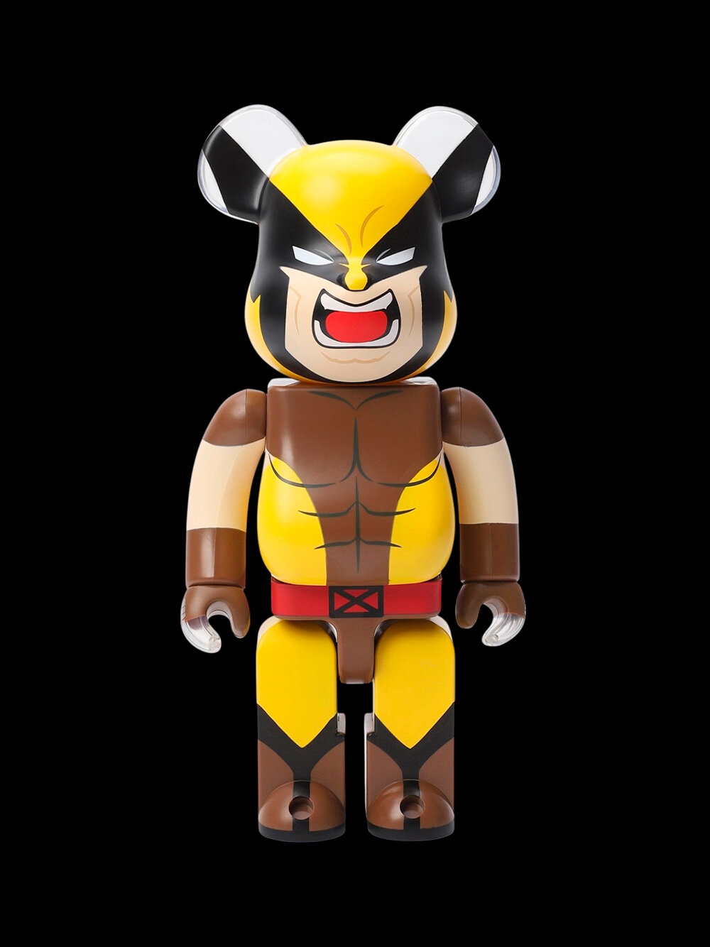Коллекционная оригинальная фигура Bearbrick Marvel X-Men Happy Lottery Wolverine 400% / 28 см высота / ABS пластик