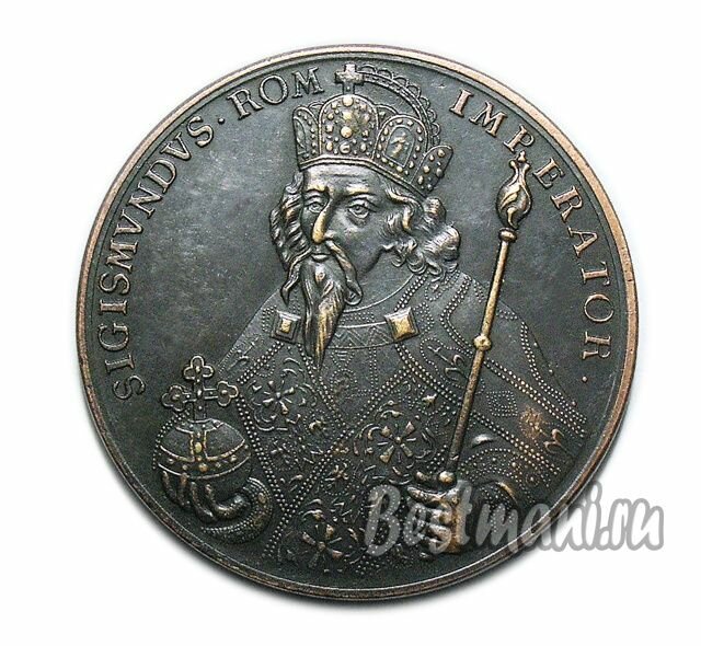 Медная медаль в память императора Сигизмунда сувенирная копия, ордена медали и награды