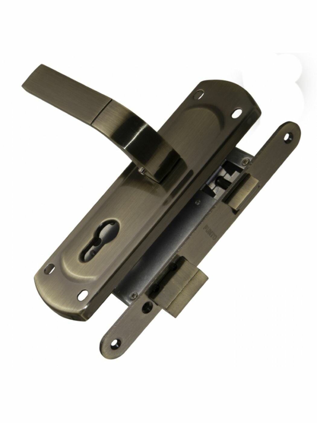 Корпус замка Punto (Пунто) с ручкой LOCKSET25. ORION.5558-1 (KIT P25 5558 ORION) AB бронза