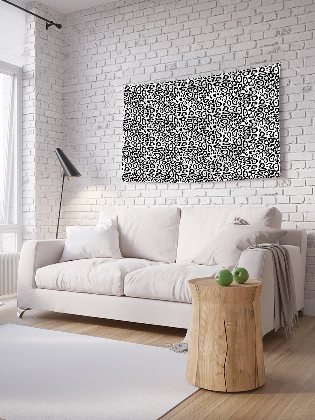 Фотопанно на стену горизонтальный постер 100х150 "Графическая шкура леопарда", JoyArty