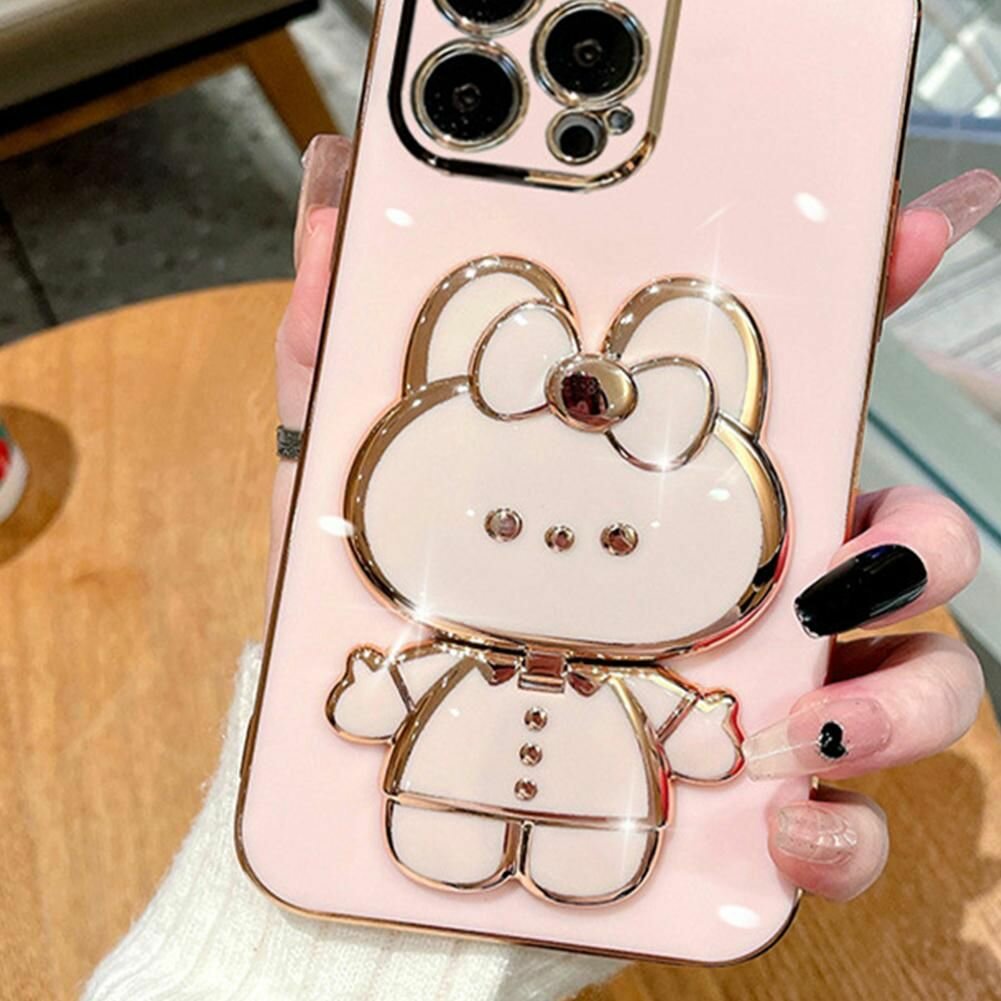 Держатель для мобильного телефона, Форма кошки, С зеркалом для макияжа