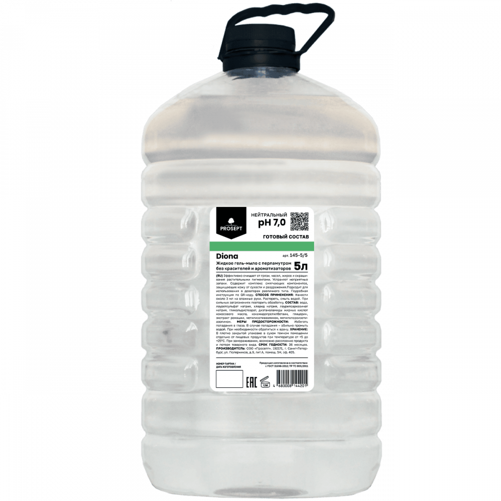 Гель-Мыло Prosept Diona ПЭТ 5л 145-5/5 / Просепт.