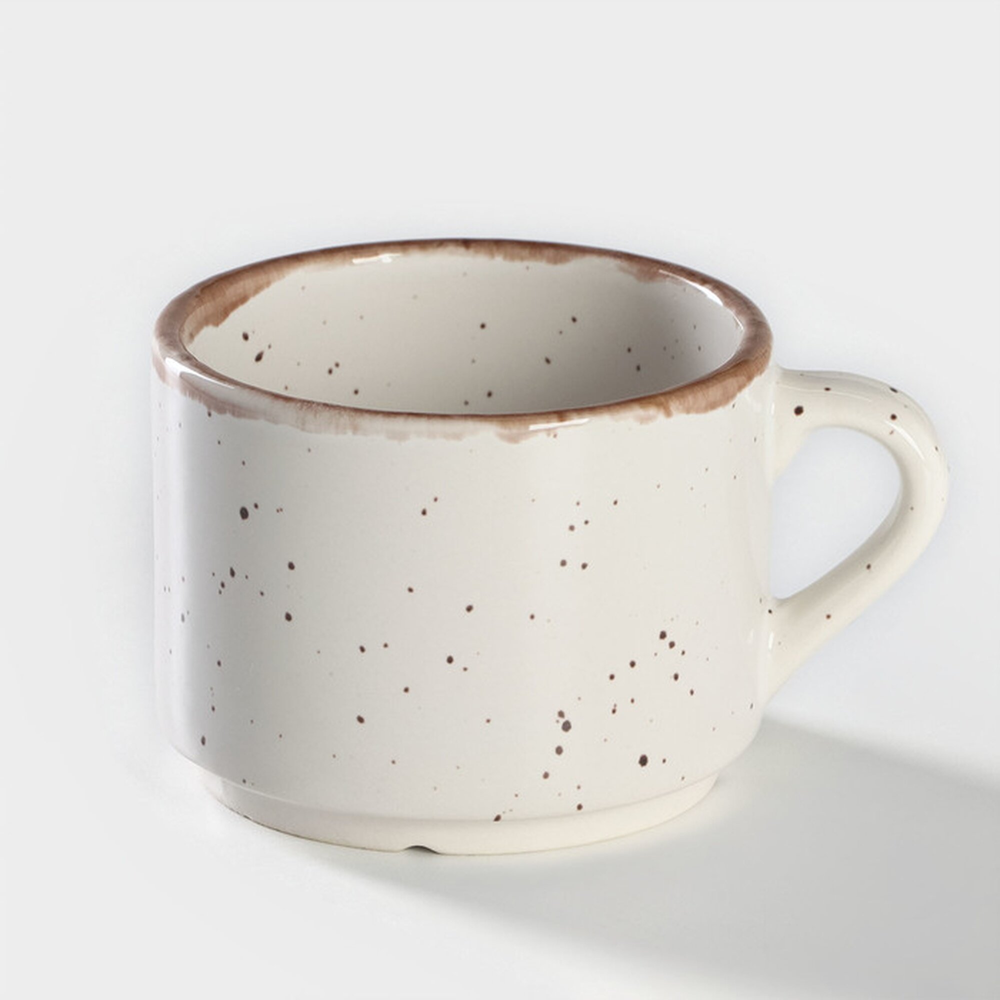 Чашка чайная Хорекс Punto bianca, 350 мл, фарфор, 7,5×9,5 см, бежевый