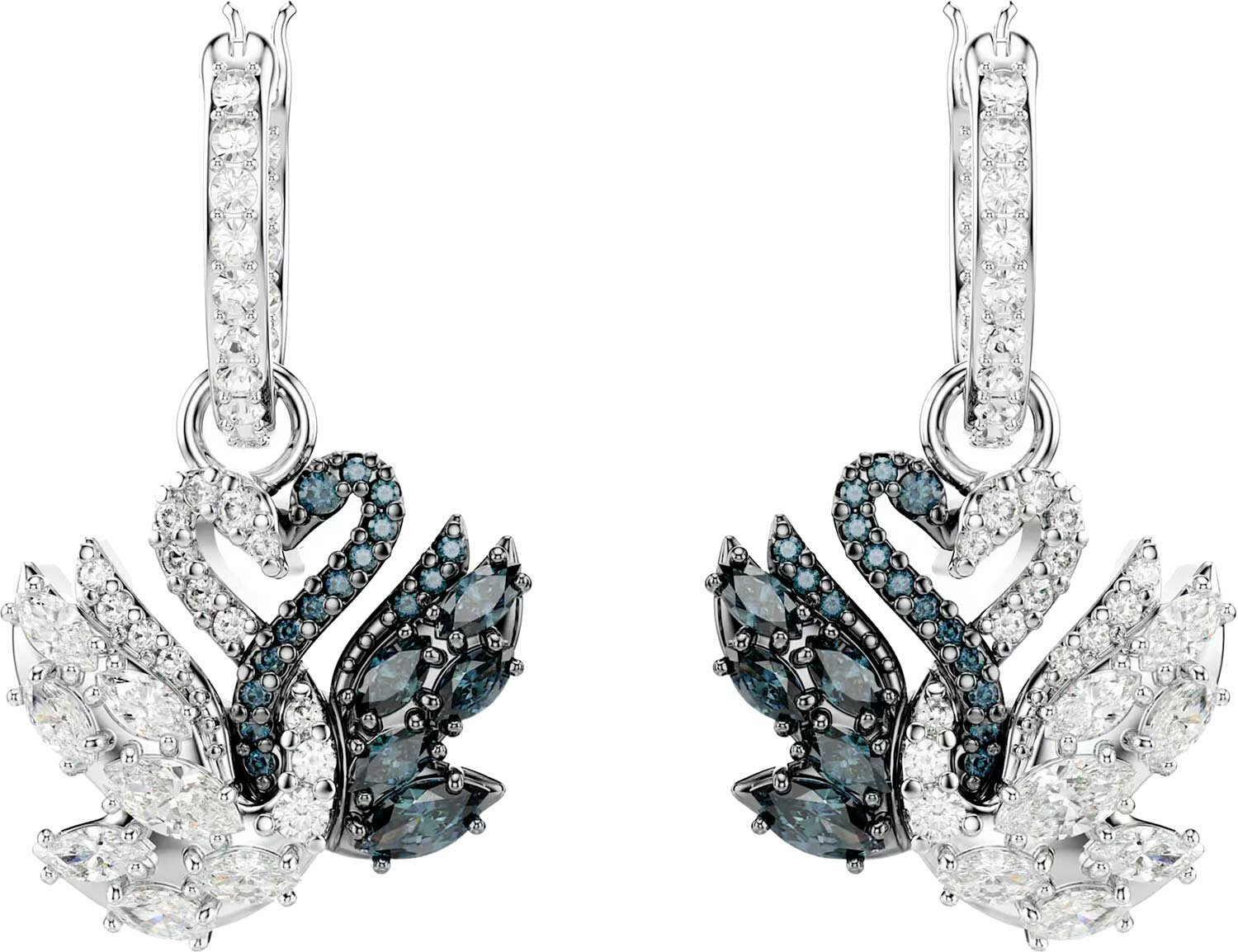 Серьги с подвесками SWAROVSKI, кристаллы Swarovski