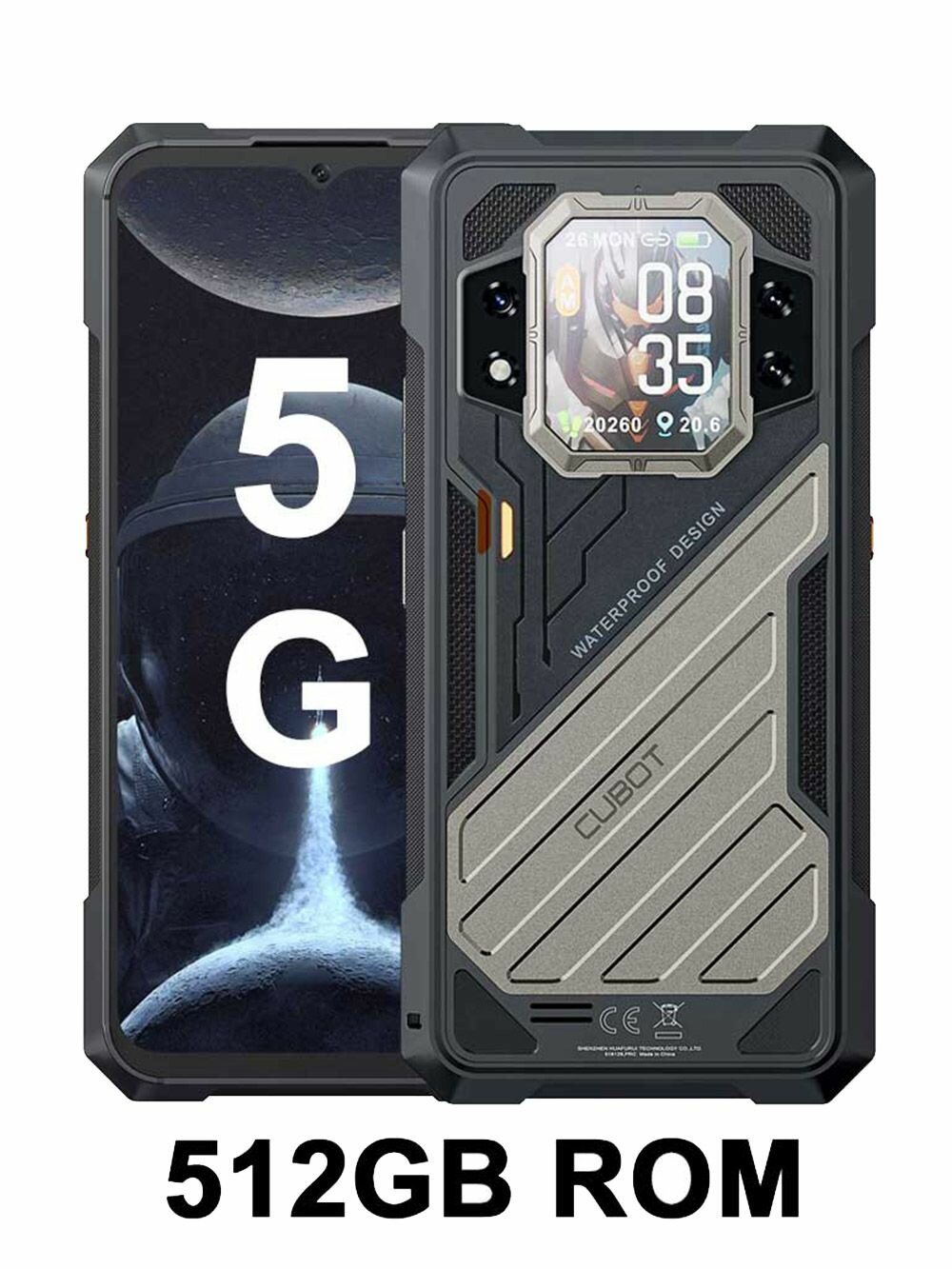 Смартфон Cubot "KingKong X", Android, 100 Мп, 16/512 Гб, NFC, черный