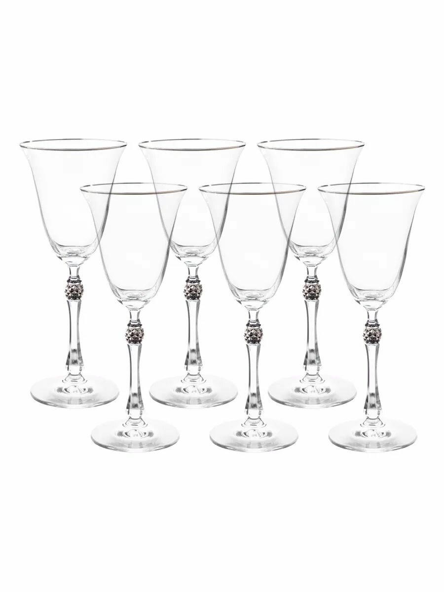 Набор бокалов для красного вина 6 шт. "PARUS" Декор 250 мл