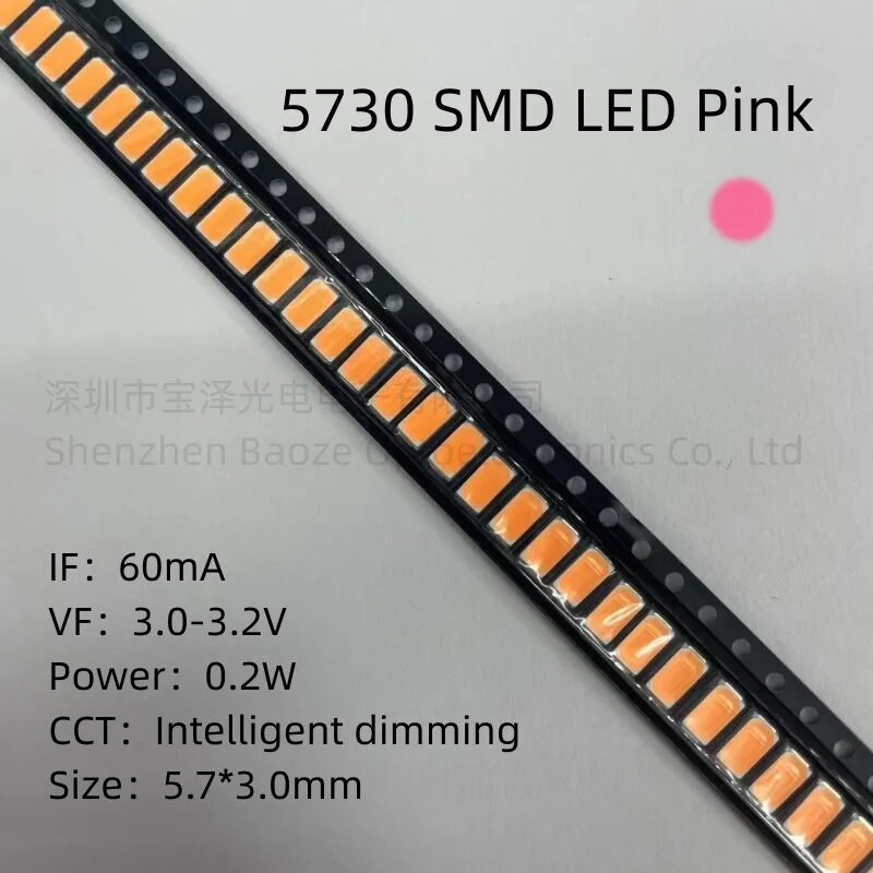 5730 0,2 W SMD светодиод красный желтый зеленый белый синий розовый 5630 светоизлучающие диоды 100 шт/Лот