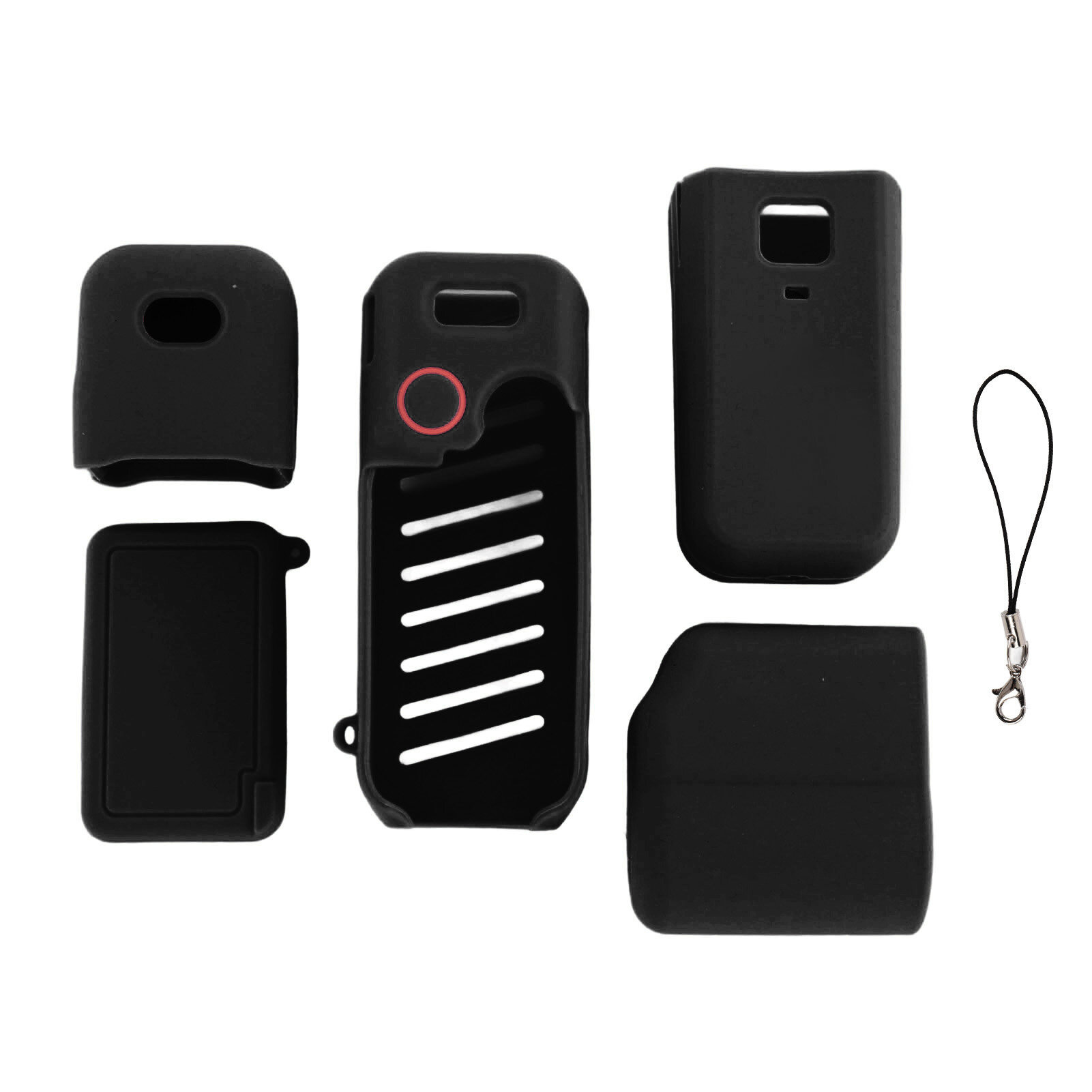 Карманная камера Силиконовая защитная крышка Anti Slip Легко в очистке с царапиной защитной защитной линзы для кармана 3 черные